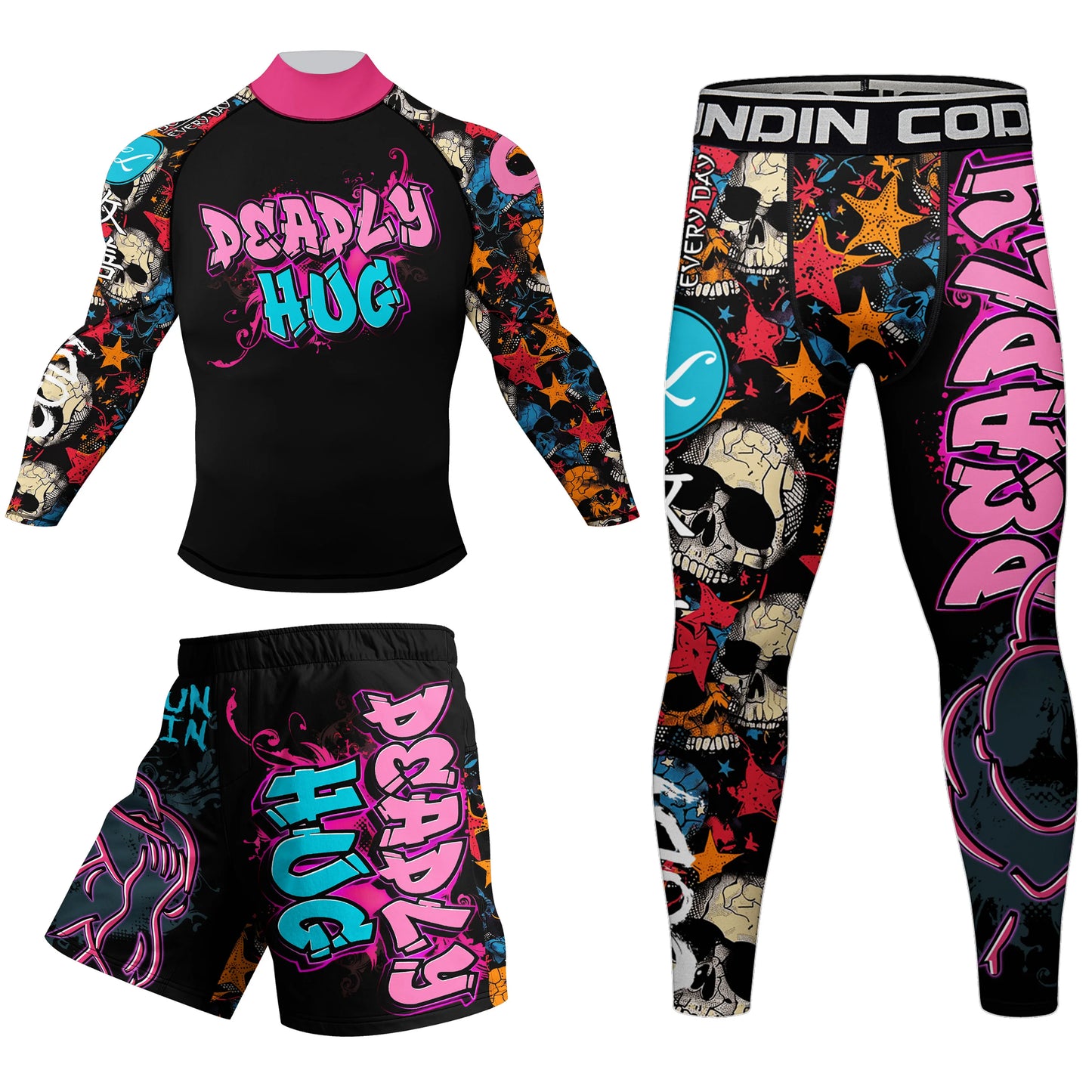 Conjunto Rash. Manga Larda + Pantalón + Short Deadly Hug – La Casa del ...